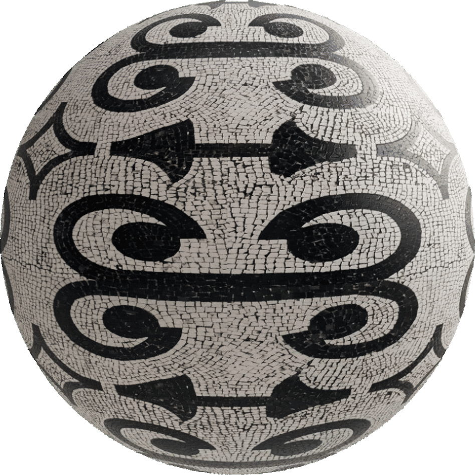 Black and White Mosaic Pattern Free PBR Texture | Boracity