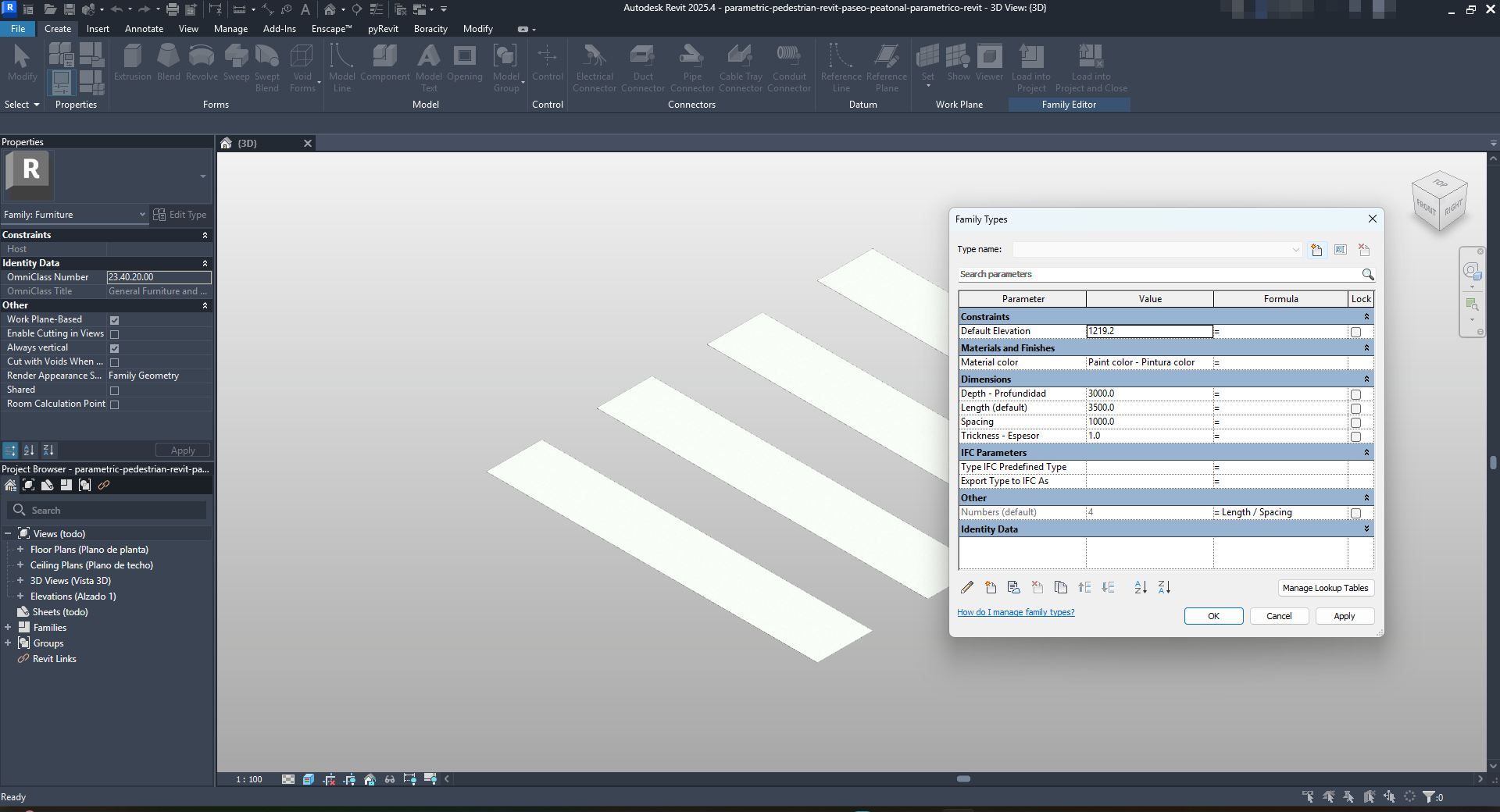 Parametric Concrete Walkway Revit Family | Boracity