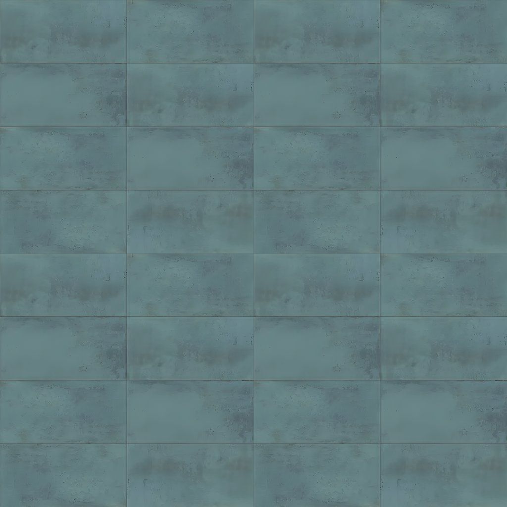 Weathered Blue Concrete Tiles Free PBR Texture | Boracity